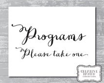 Popular items for wedding program sign on Etsy