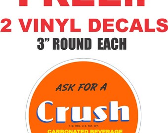 Vintage Style Orange Crush Decals - Great Quality
