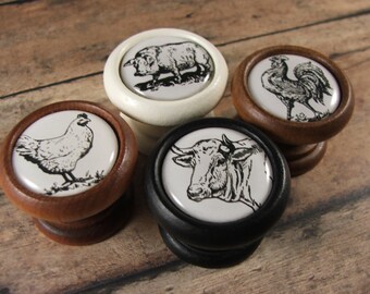 Pig knobs | Etsy