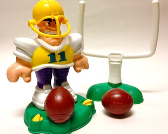 Vintage Playskool Super Jock Football Field Goal Kicker Toy