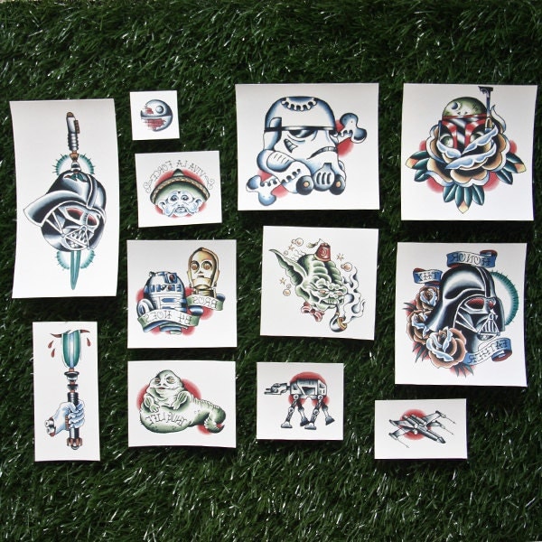 Star Wars Lightspeed Temporary Tattoo Pack Set of 12 by Tattify