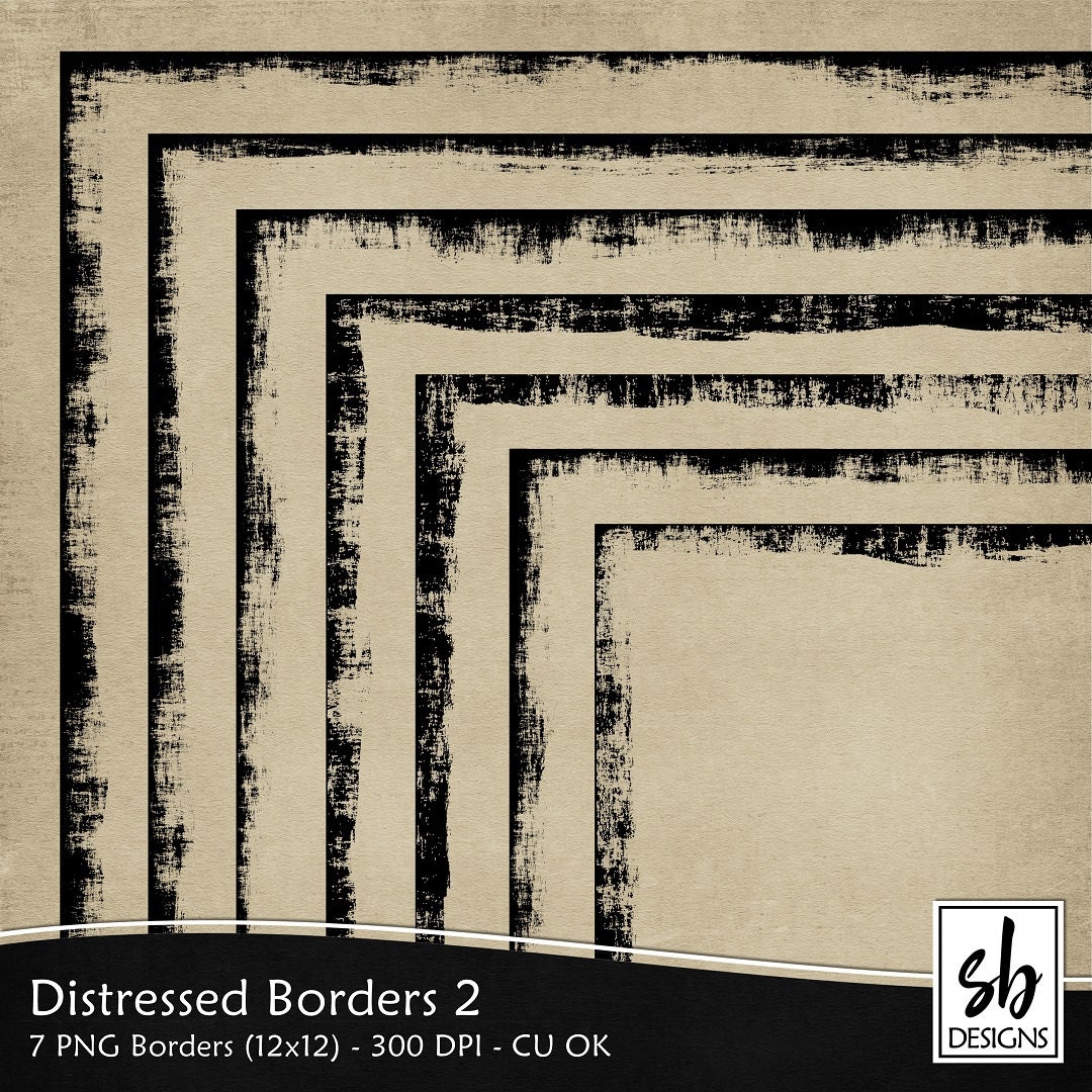 Distressed Borders Distressed Digital Frames by SBdigitalDesigns