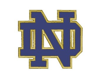 INSTANT DOWNLOAD - Machine Embroidery Notre Dame Logo Applique - Buy 3 ...