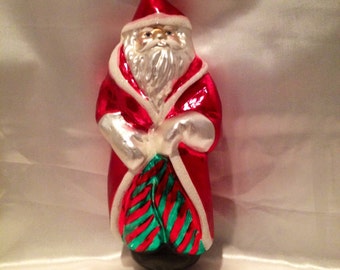 Glass santa claus | Etsy