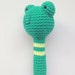 Frog Rattle Baby Rattle Rattle Soft Baby Rattle by MarigurumiShop