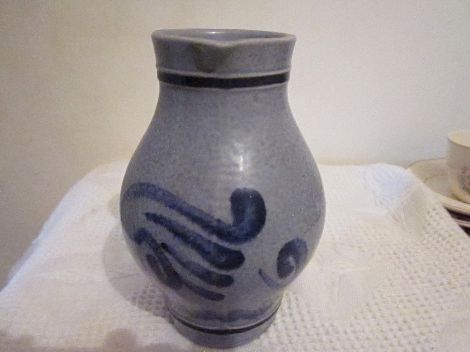 Traditional Bavarian Marzi & Remy Blue Bellied Pitcher Jug, West German ...