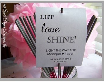 Wedding sparkler tag | Etsy