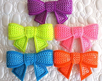 Neon color bows | Etsy