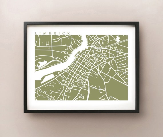 Limerick Map Ireland poster by CartoCreative on Etsy