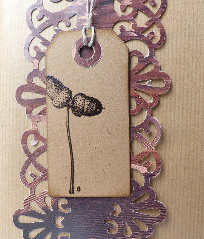 Woodland rubber stamp / Acorn / Unmounted rubber by MAKIstamps