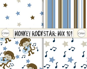 Popular items for monkey rockstar on Etsy