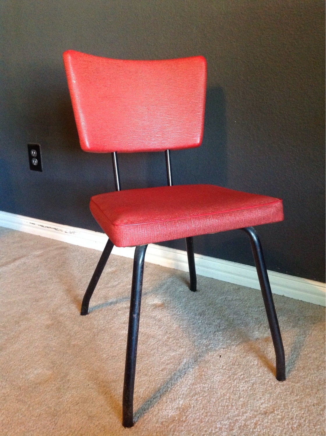 Atomic Red Mid Century Howell Chair Red Vinyl – Haute Juice