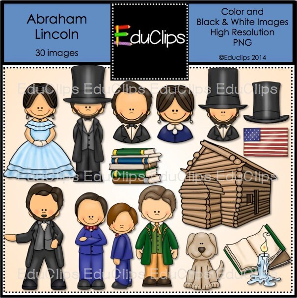 Abraham Lincoln Clip Art Bundle