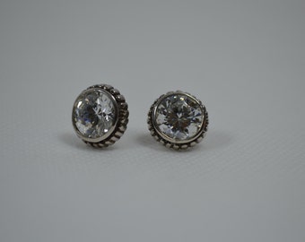 Fake diamond studs | Etsy