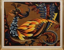 Canvas - Embroidery year 70 in the spirit of Jean Lurçat - Unframed