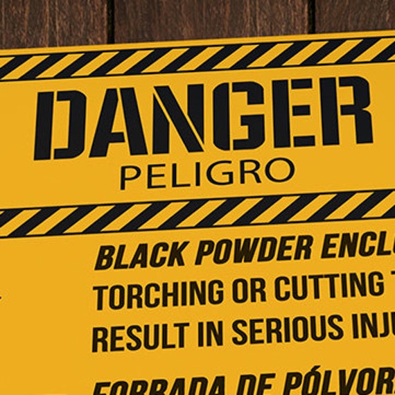 Black Powder / Explosives Warning Magnet for Your Gun Safe