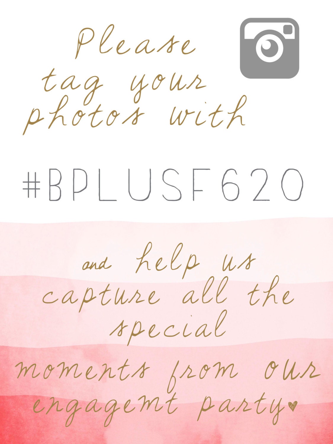 Wedding INSTAGRAM Note/Welcomee Hashtag Signs! – OnePaperHeart ...