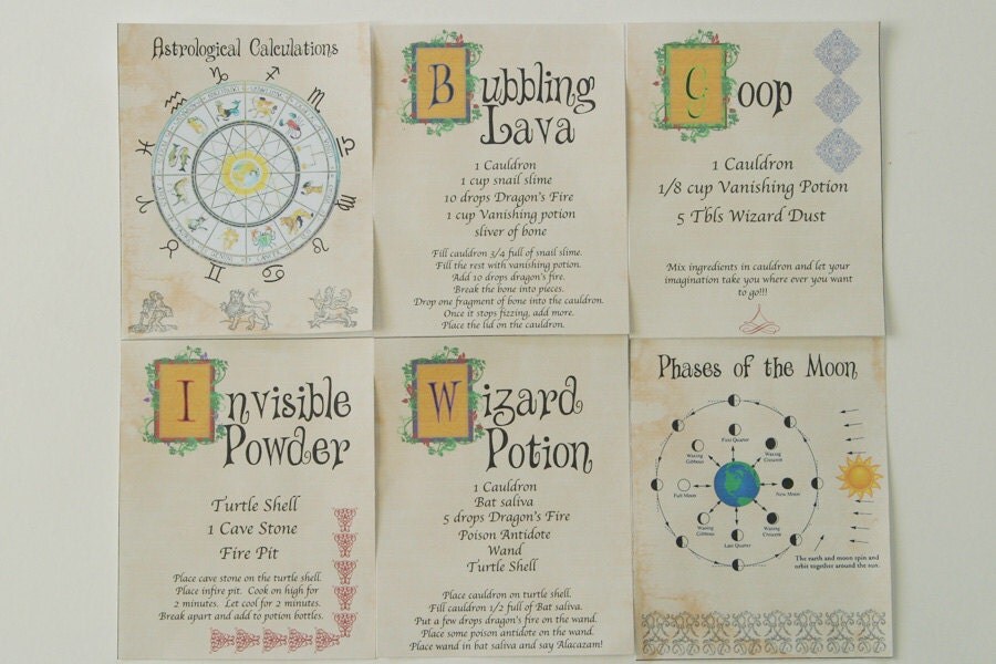Wizard Spell Book INSTANT DOWNLOAD