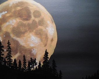 Popular items for moonlight painting on Etsy