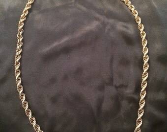 Items similar to Vintage gilded rope necklace on Etsy