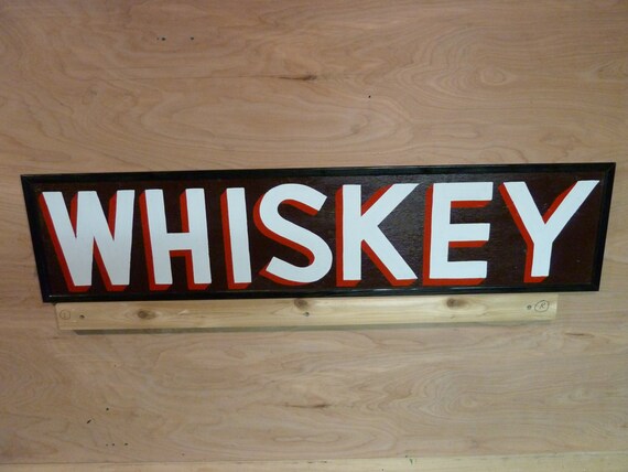 Items similar to WHISKEY - hand-painted, wooden sign on Etsy