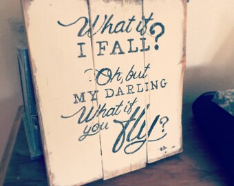 What if i fall sign | Etsy