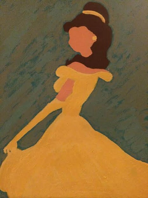 Items similar to A Tale As Old As Time - Disney princess silhouette ...