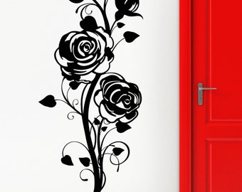 Rose wall decal | Etsy