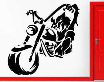 Popular items for wolf motorcycle on Etsy