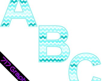Chevron alphabet | Etsy