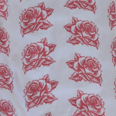 Red Rose Fabric by the Yard by JaeJaeDesigns on Etsy