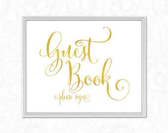Popular items for gold guest book on Etsy
