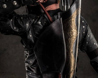 Quiver for Boffer archery Arrows, Back mounted design,