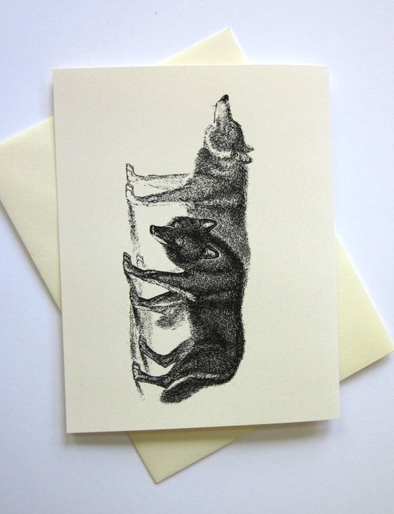 Wolf Wolves Stationery Note Cards Set of 10 with Matching