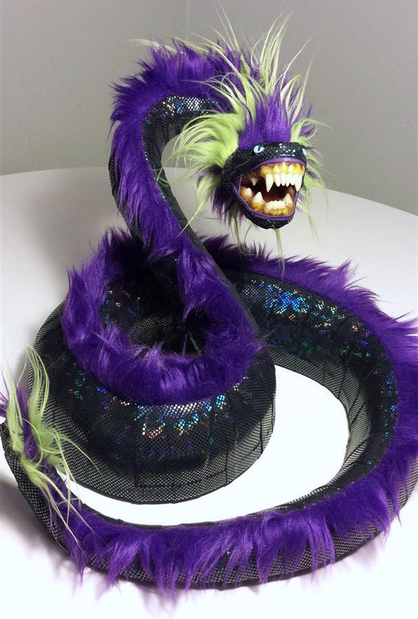 Faux Taxidermy Ferocious Furry Snake