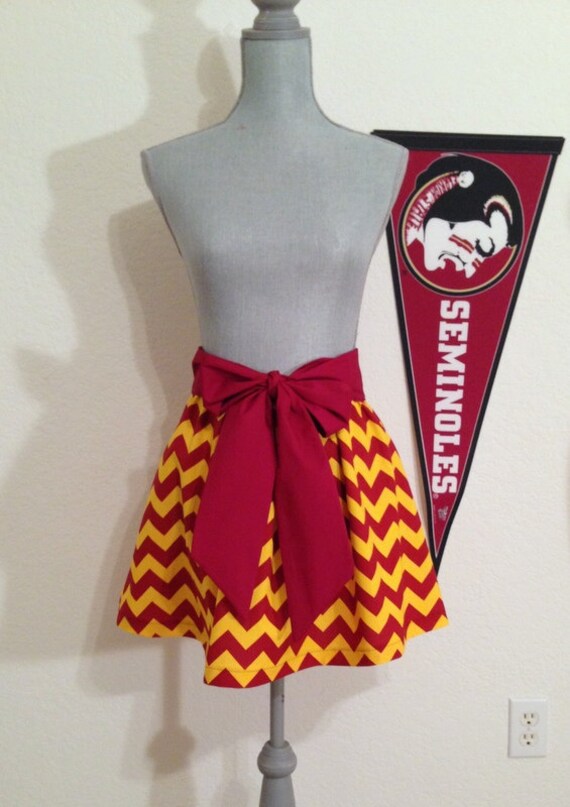 Items similar to Cute FSU Colors Garnet and Gold Chevron Print Full ...