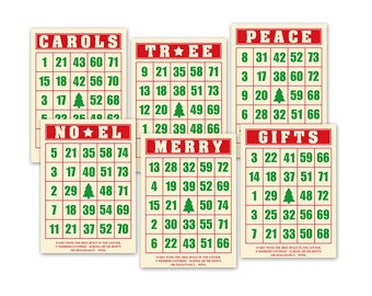 Items similar to 30 "Merry Christmas" Holiday Bingo Cards - DIY ...