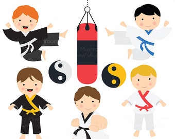 Popular items for karate clipart on Etsy