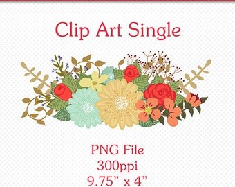 Floral swag clip art | Etsy