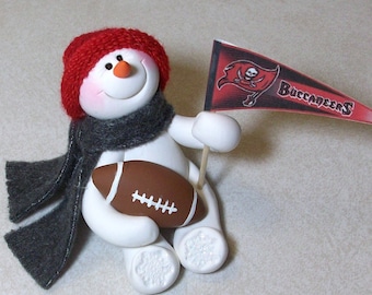 Kansas City Chiefs snowman ornament