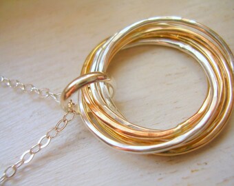 Six ring necklace | Etsy