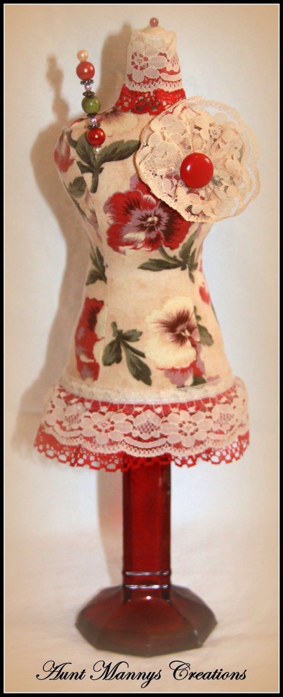 Dress Form Stick Pin Jewelry Holder