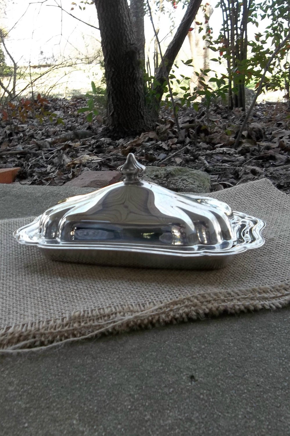 Vintage Silver Butter Dish GORHAM Silver Plate Vanity Dish Antique ...