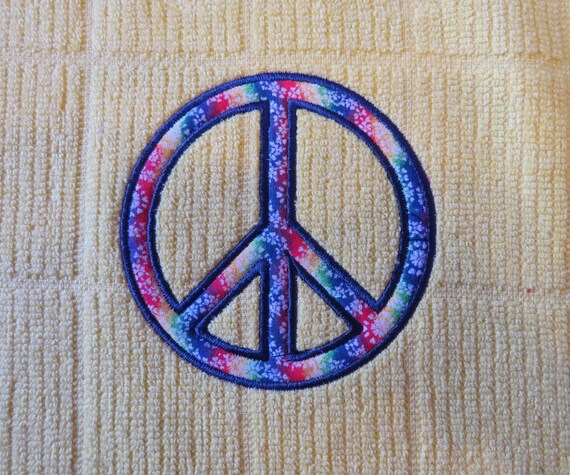 Peace Sign Applique Embroidery Designs 4x4 CUSTOM