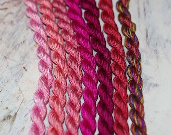 Fine Hand Dyed Silks Threads & Fibers by TheThreadGatherer on Etsy