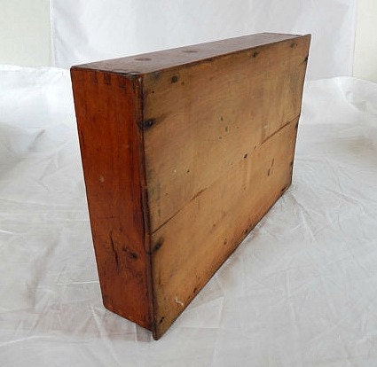 vintage wood cutlery tray divided wooden box knife box