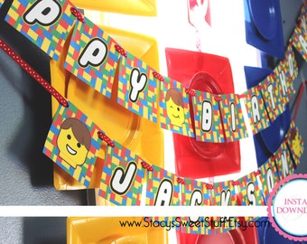 lego birthday banner – Etsy