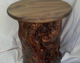 Stump end table