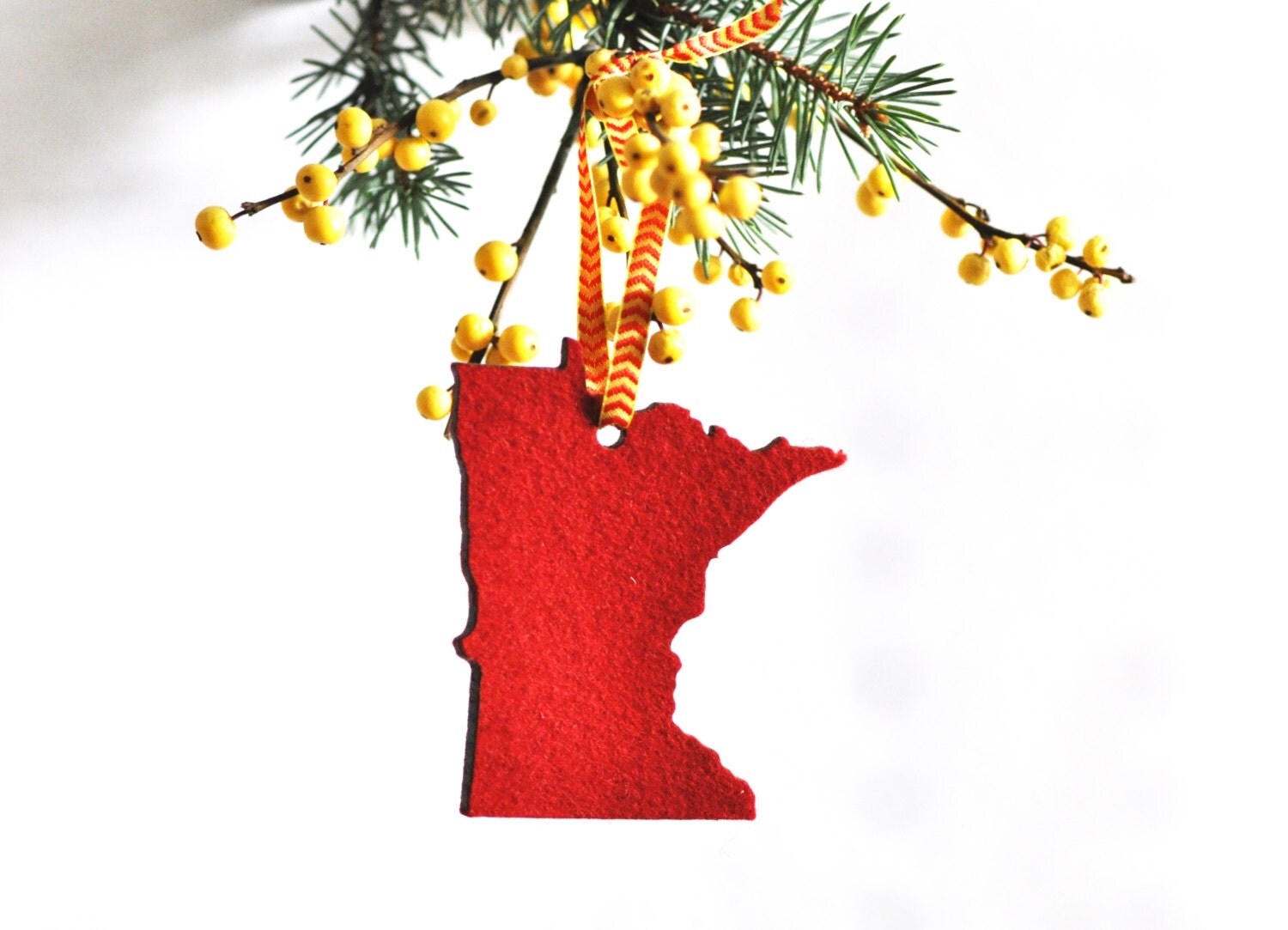 Minnesota Ornament Minnesota Christmas Ornament Felt