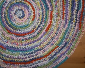 Crocheted Rag Rug - Rag Rug - - Housewares - Cottage - Kitchen rug ...